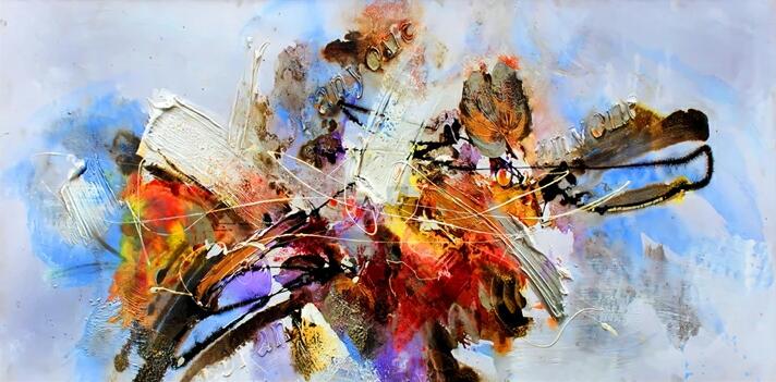 Abstract color canvas painting metope art painting – SVMc Artistic Designs